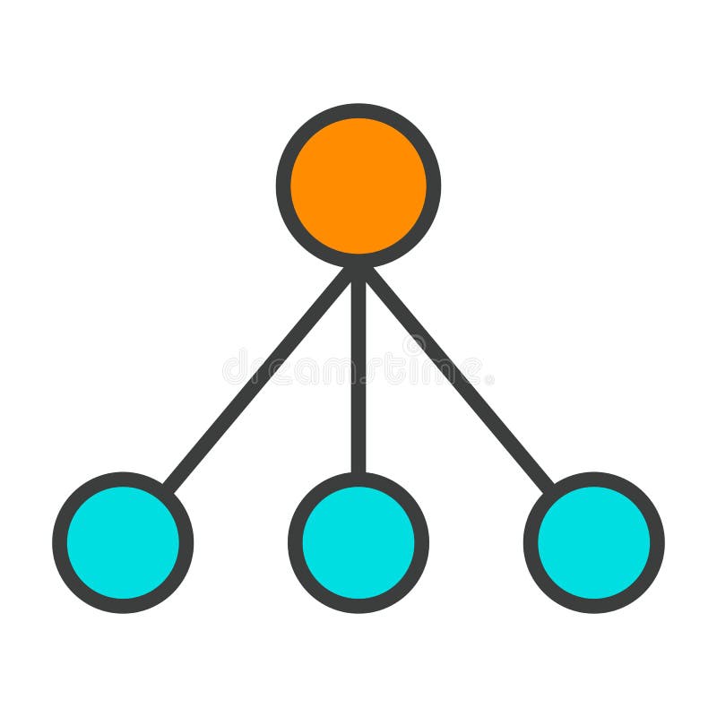 Blockchain Node Line Icon. Vector Simple Minimal 96x96 Pictogram Stock ...