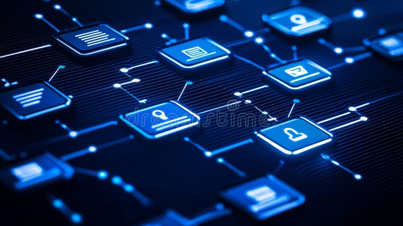 Blocks with binary code stock image. Image of composition - 12262177