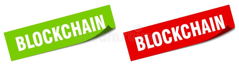 Blockchain Sticker. Blockchain Sign Set Stock Vector - Illustration of ...