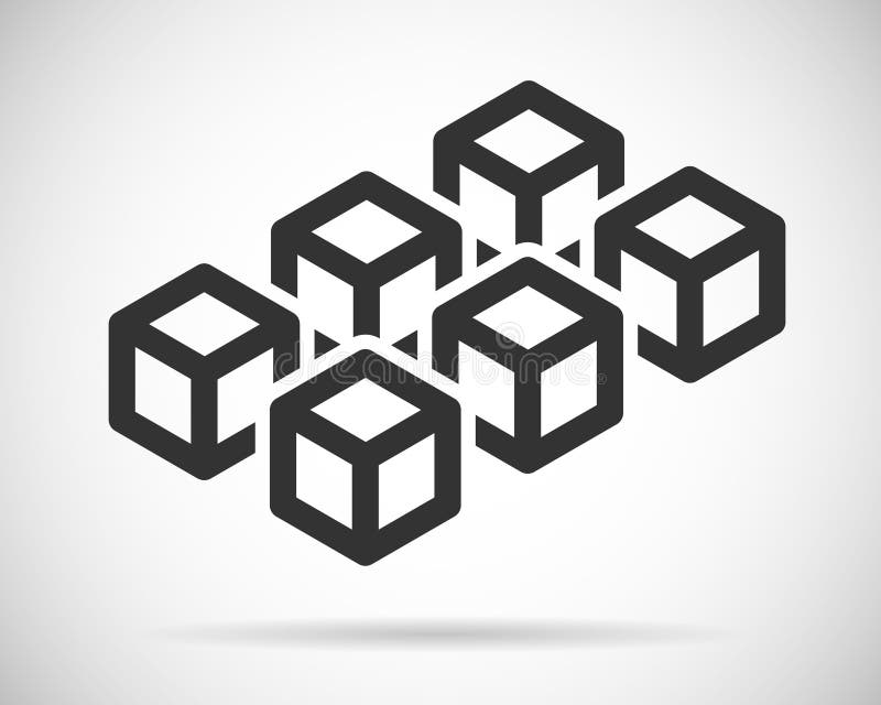 Blockchain Symbol Database Blocks Vector Icon Stock Vector ...