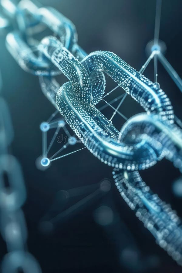 Blockchain System Visualized with Interconnected Nodes, Finance ...