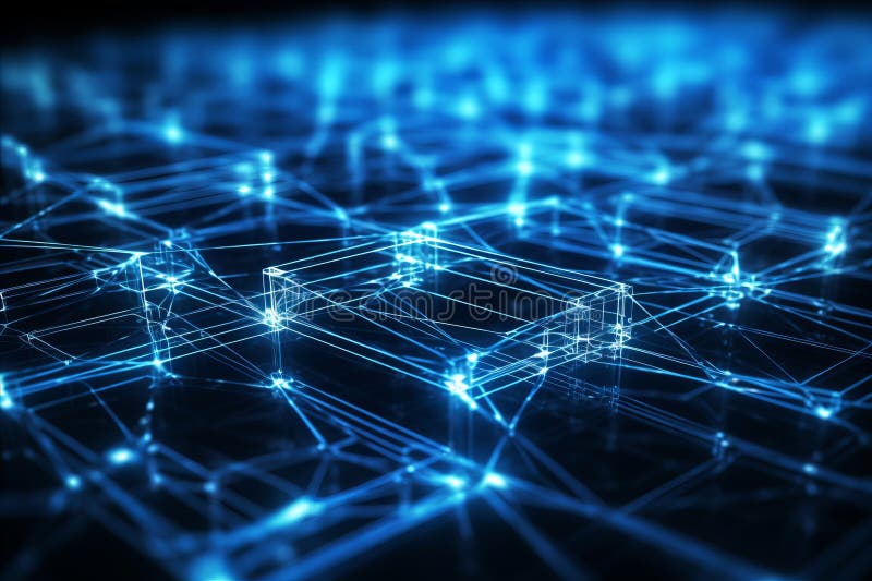 Blockchain Technology. Abstract Background for Cryptocurrency and ...