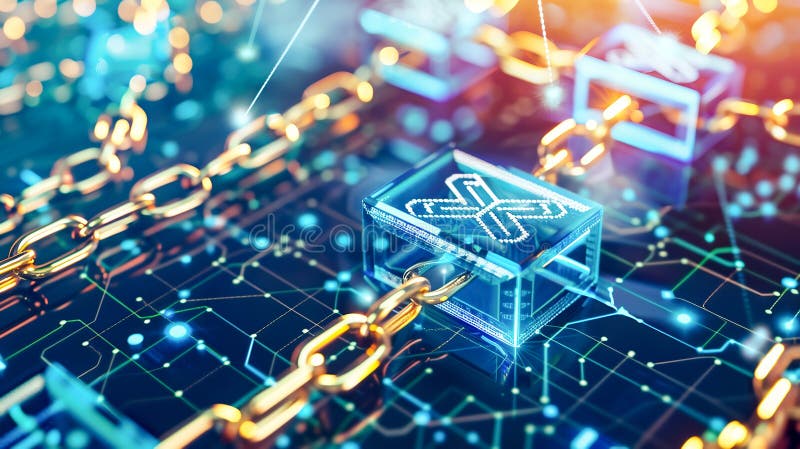 Blockchain Network Ai Decentralized Global Database Future Stock Photos ...