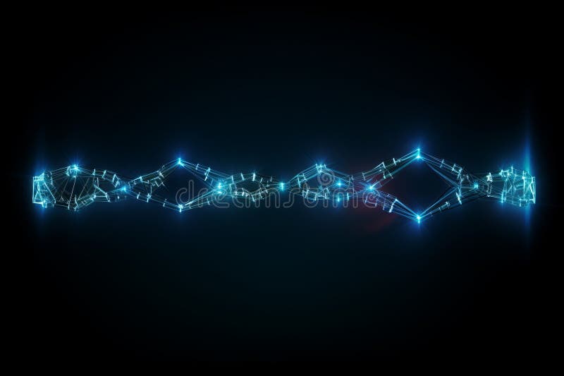 Blockchain Technology. Abstract Graphical Illustration of Hi-Tech ...