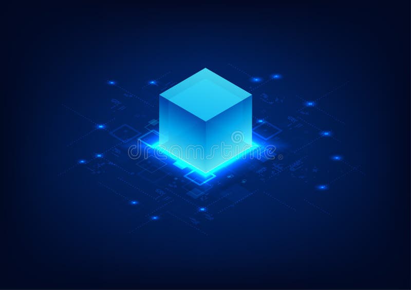 Blockchain Technology Background. Blockchain Technology Box in the ...