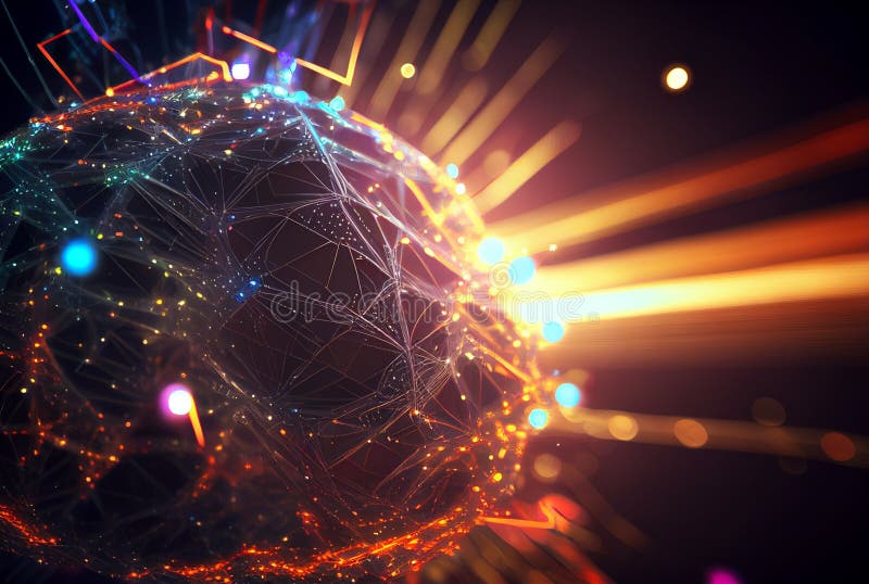 Technology Background of Internet Connections and Data Transfer with ...