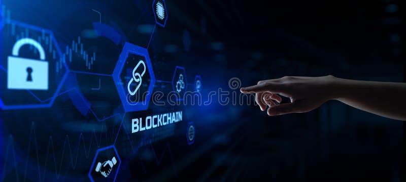 Blockchain Technology. Block Chain Cryptocurrency Fintech Digital ...