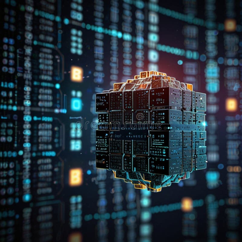 Blockchain Technology. Blocks of Information in Digital Space ...