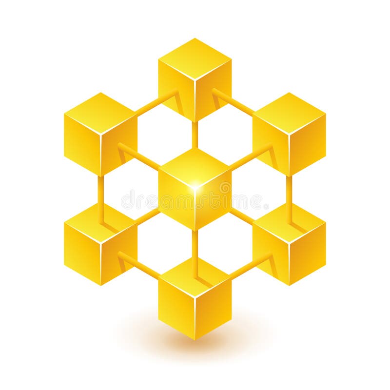 Blockchain 3D Icon - Database or Cryptocurrency Stock Vector ...