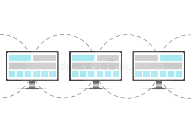 Blockchain Technology Database Concept. Vector Illustration Stock ...