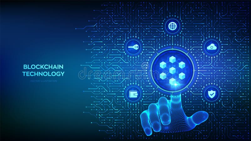 Blockchain Technology. Decentralized Network. Fintech Cryptocurrency ...