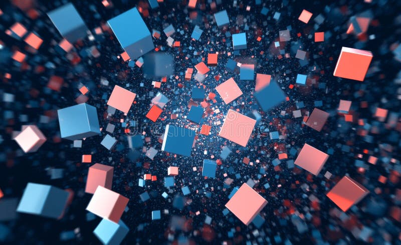 Blockchain Technology. Digital Information Blocks. Decentralized ...