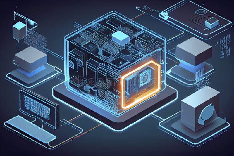 Blockchain Technology. Featuring a Futuristic and Innovative Design ...