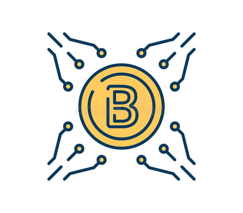 Blockchain technology icon stock illustration. Illustration of icon ...
