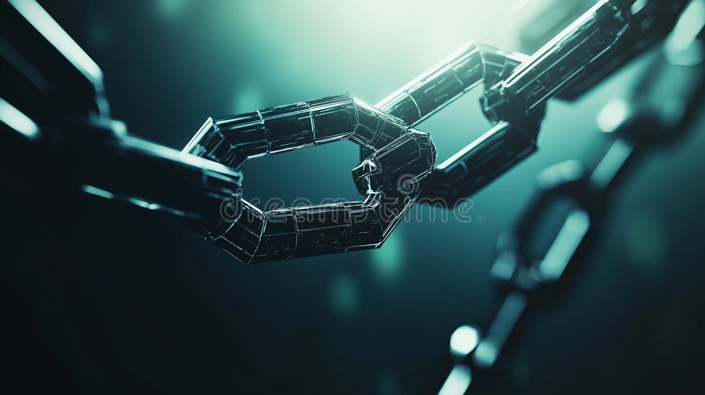 Blockchain Technology: Interlacing Hexagons and Polygons Forming an ...