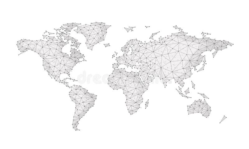 Blockchain Polygon Network World Map Isolated on White. Stock Vector ... Blockchain Polygon Network World Map Isolated on White. Stock Vector ...