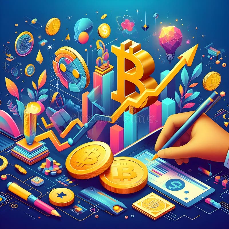 Manage Your Wealth through Crypto Currencies Stock Image - Image of ...