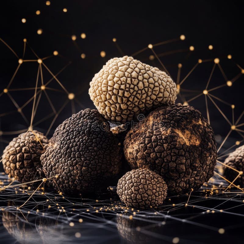 Blockchain Technology Showcasing Truffles on a Digital Ledger with Secure Connections Shown ...