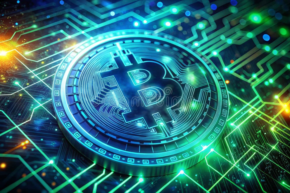 Blockchain Technology Visualizing a Digital Bitcoin Contract Agreement ...