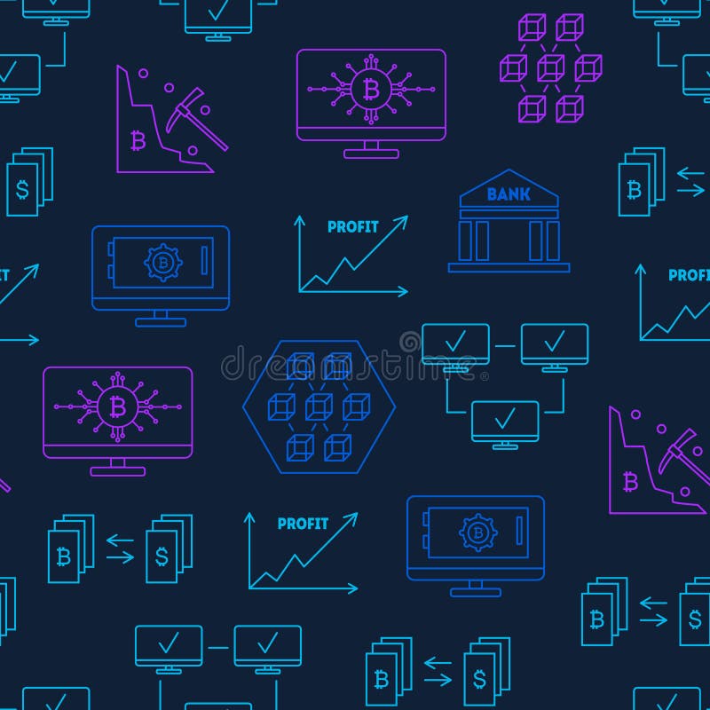 Blockchain Repeat Pattern Design Stock Illustrations – 104 Blockchain ...