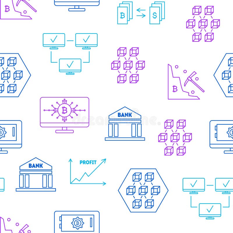 Blockchain Repeat Pattern Design Stock Illustrations – 104 Blockchain ...