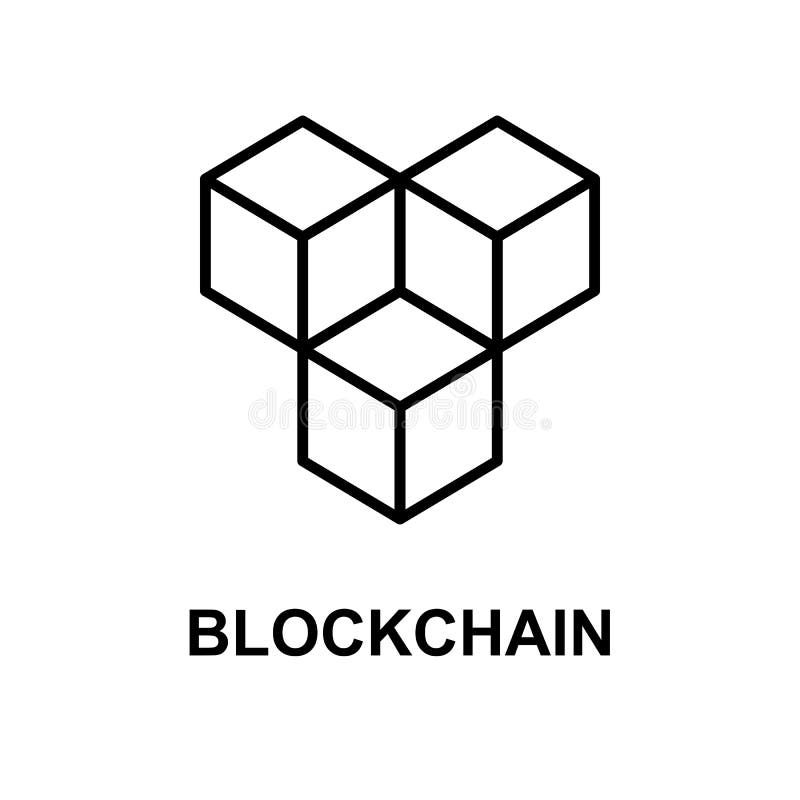 Blockchain Vector White Line Icon Or Logo Element Stock Vector ... Blockchain Vector White Line Icon Or Logo Element Stock Vector ...