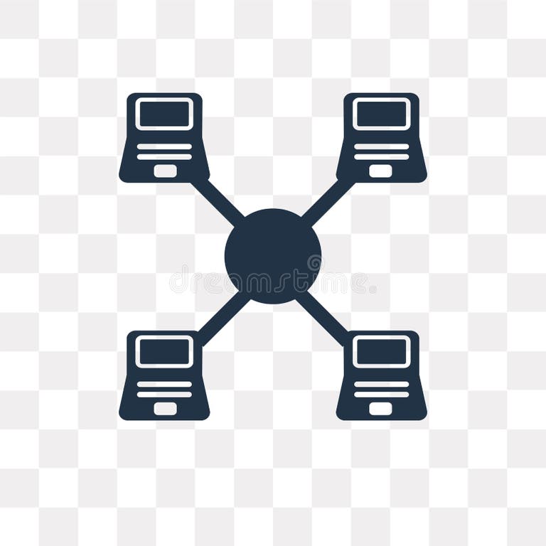 Blockchain Vector Icon Isolated on Transparent Background, Block Stock ...