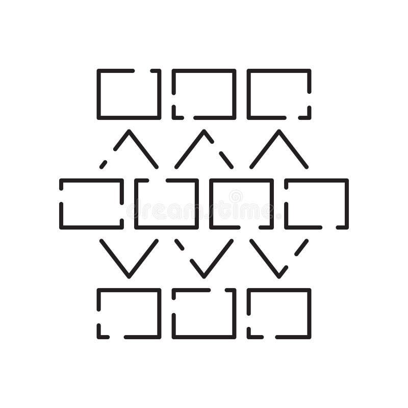 Blockchain Vector Line Concept Icon or Logo Element. Technology and ...