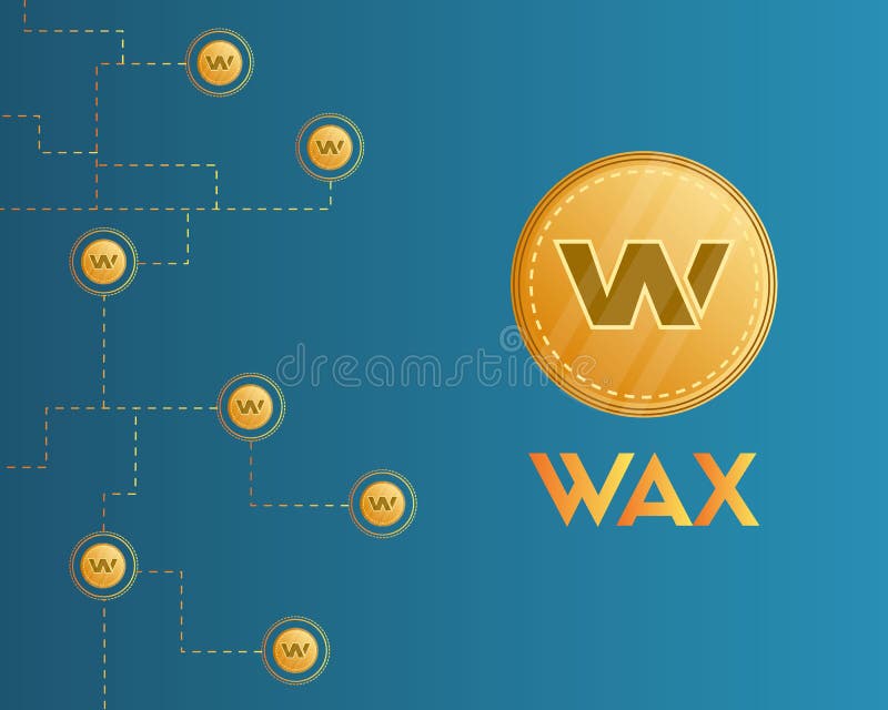 Blockchain Wax Cryptocurrency Technology Background Editorial Stock ...