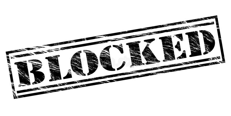 Blocked Sign. Blocked Grunge Stamp. Stock Vector - Illustration of ...