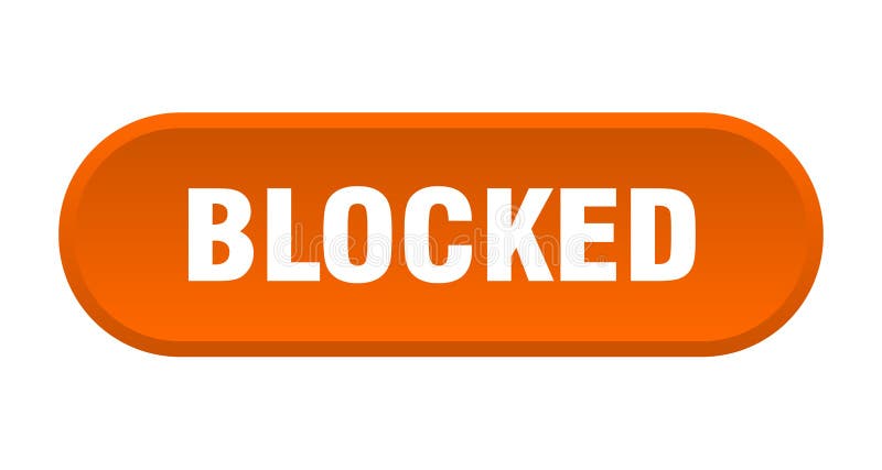 Blocked button stock vector. Illustration of blocked - 196836358