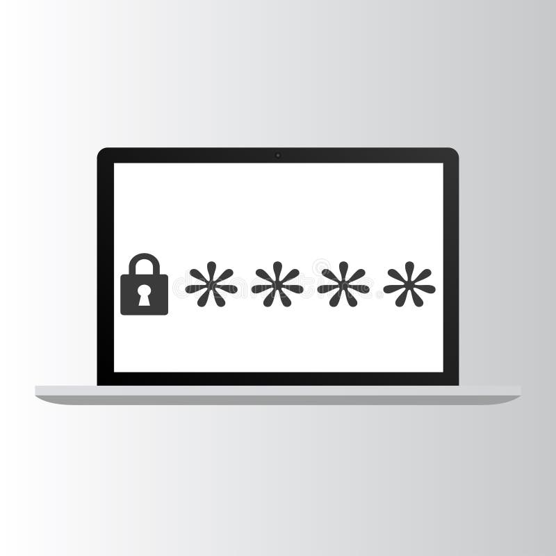 Blocked computer stock illustration. Illustration of connection - 90341418