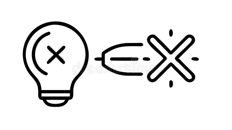 Blocked Concept Icon: Failed Idea Innovation Obstacle, Vector Design ...