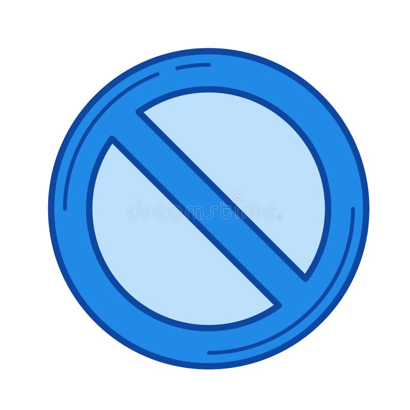 Blocked data line icon. stock vector. Illustration of minimal - 113773335