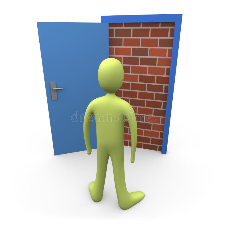 Blocked Door stock illustration. Illustration of pass - 1558348