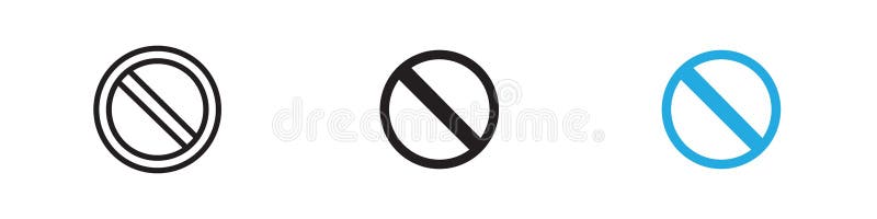 Blocked Icon Thin Line Illustration Stock Vector - Illustration of icon ...