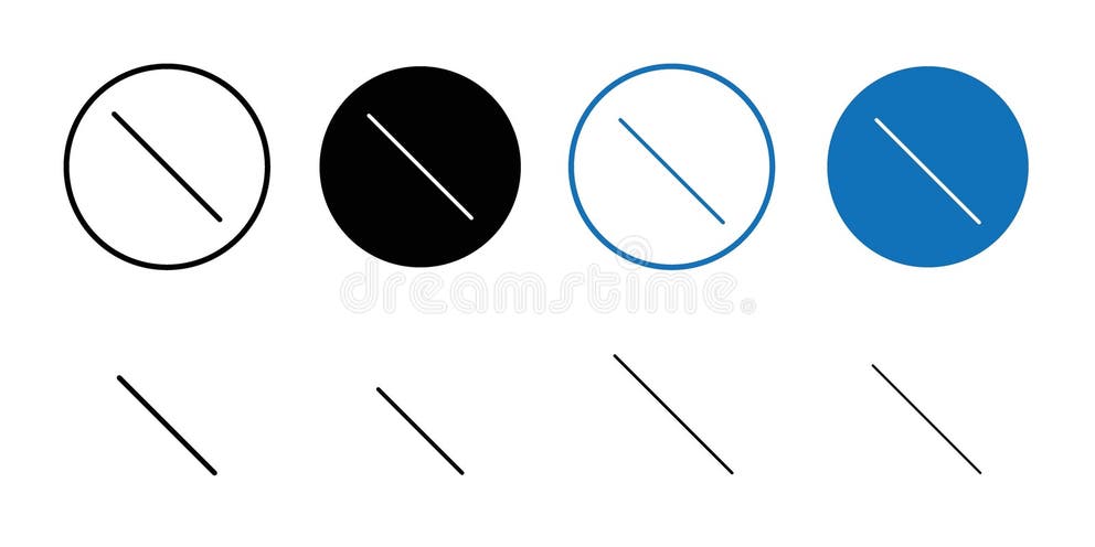 Blocked Icon Outline Vector for Web Ui Stock Vector - Illustration of ...