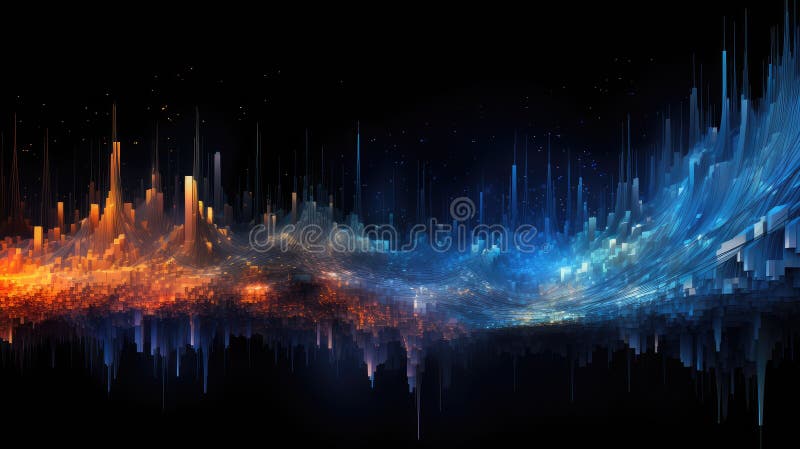 Blocked Massive Geometric Futuristic Tech Abstract Background ...