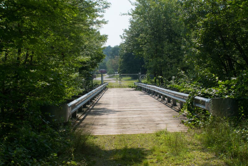 Blocked Off Bridge stock photo. Image of path, cars, trail - 97764548