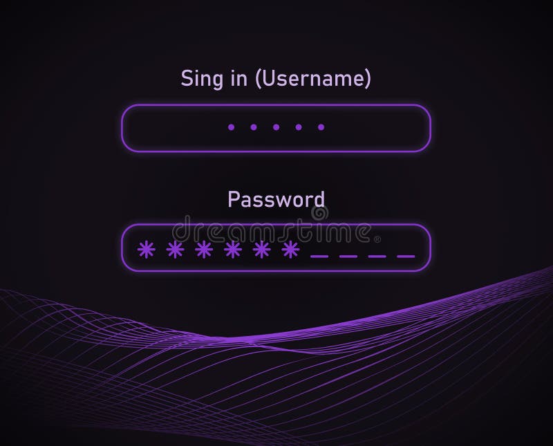 Blocked Screen of Gadget with Line for Password, Illustration. Cyber ...