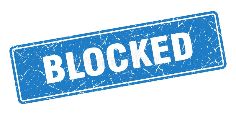 Blocked Sign. Blocked Circular Band Label. Blocked Sticker Stock Vector ...