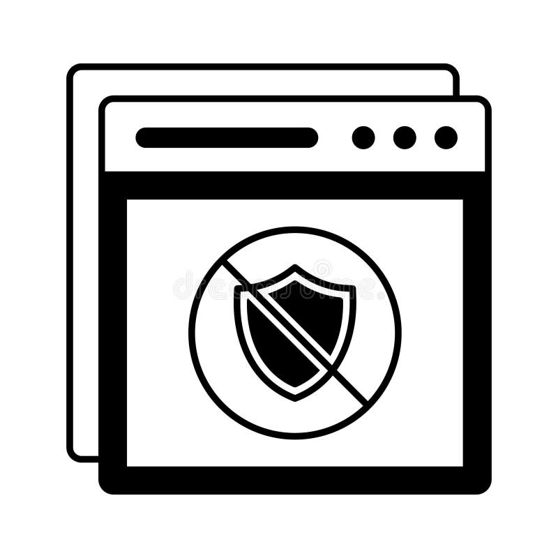 Blocked Site Half Glyph Vector Icon Which Can Easily Modify or Edit ...