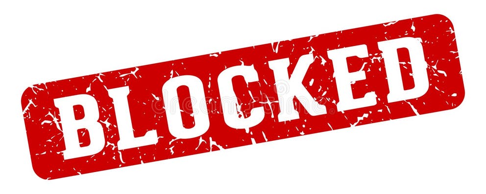 Blocked Rectangular Sign. Blocked Stamp Stock Vector - Illustration of ...