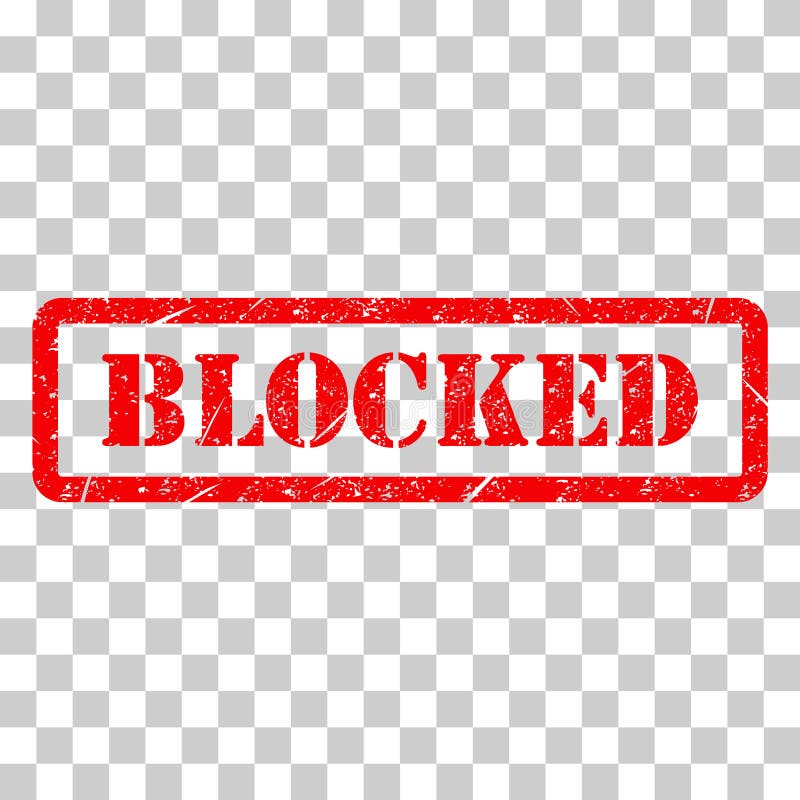 Blocked Stamp Symbol, Label Sticker Sign Button, Text Banner Vector ...