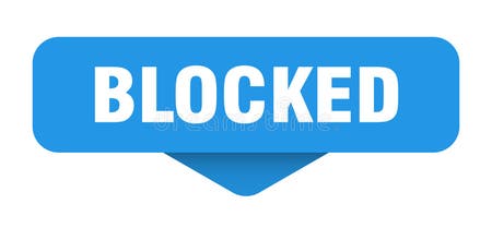 Blocked Sticker. Blocked Sign on Transparent Background Stock Vector ...
