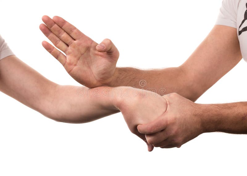 Blocking arms. stock image. Image of assault, wrestling - 60192173