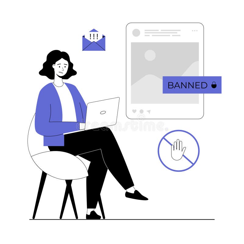 Blocking, Banned User Account on Social Media. Error, Access is Denied ...