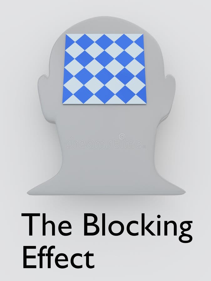 The Blocking Effect Concept Stock Illustration - Illustration of shield ...
