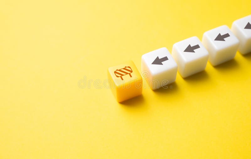 Blocking the Further Course of the Process Path. Stop Work Stock Image ...