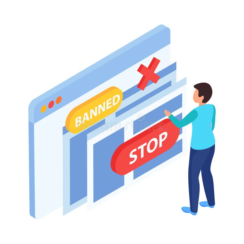 Blocking Internet Icon stock vector. Illustration of protect - 245622688